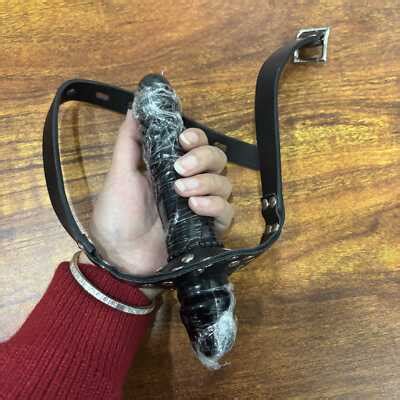 Long Dildo Open Mouth Gag Bdsm Bondage Penis Insert Deep Throat Plug