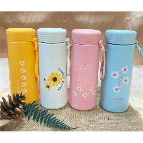 Botol Kaca Daisy Tumbler Glass Termos Air Panas Dingin Lazada Indonesia