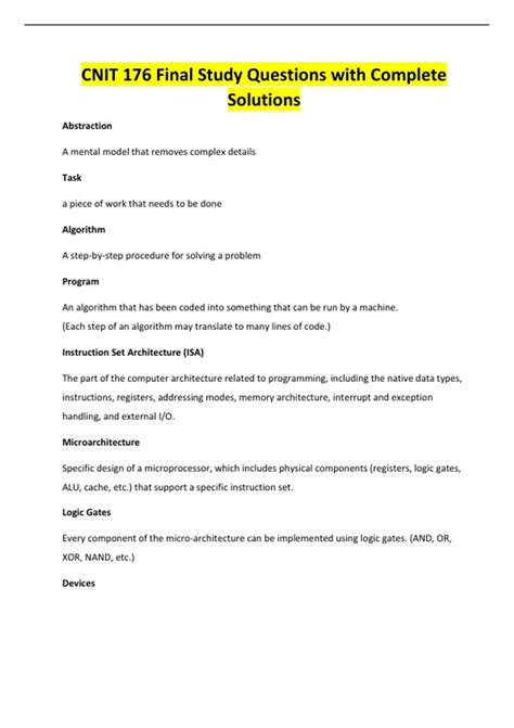 CNIT 176 Final Study Questions With Complete Solutions CNIT 176 Stuvia US