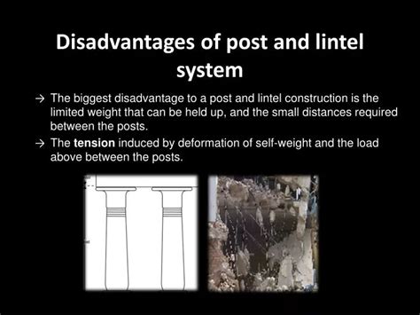 Ppt Disadvantages Of Post And Lintel System Powerpoint Presentation