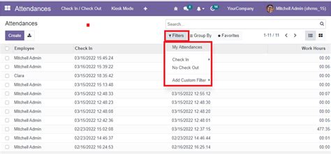 Attendances Dashboard In Hrms Module Open Hrms Book V 15