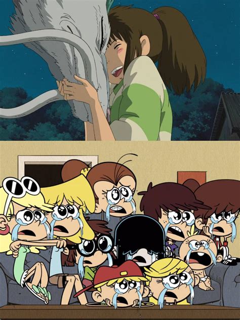 Loud Sisters Crying Over Chihiro And Haku By Multiversedefender10 On