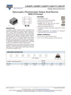 Optocoupler Phototransistor Output Dual Optocoupler Phototransistor Output Dual Pdf PDF PRO