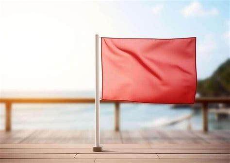 Download Caution Red Flag On Ocean Deck Mockups Online Creative Fabrica
