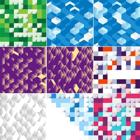 Free Vector Abstract Colorful Square Background Pack Of 9 Available