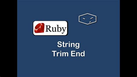String Trim End In Ruby Youtube