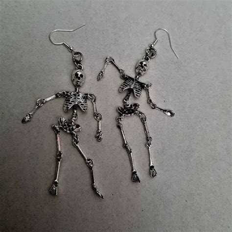 Skeleton Earrings Etsy