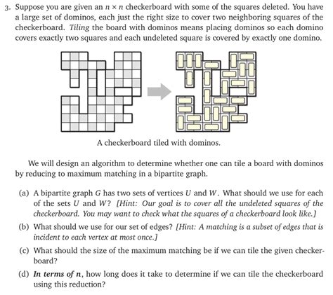 Solved 3 Suppose You Are Given An N X N Checkerboard With