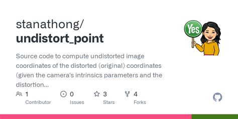 Github Stanathong Undistort Point Source Code To Compute Undistorted Image Coordinates Of The