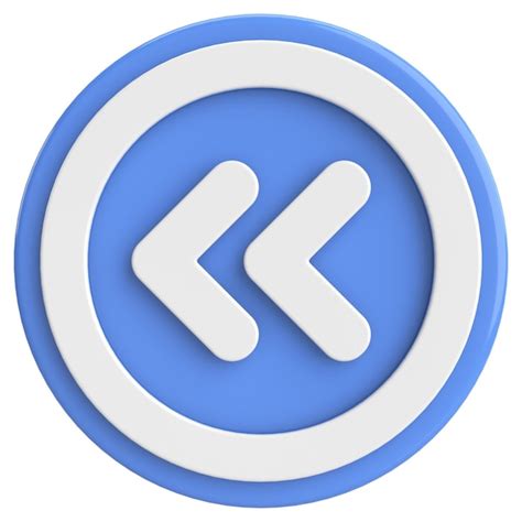 Premium Photo Previous Button Back Button 3d Illustration