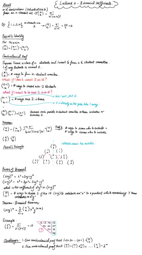 Lecture 2 Binomial Coefficients Stats 2D03 Studocu