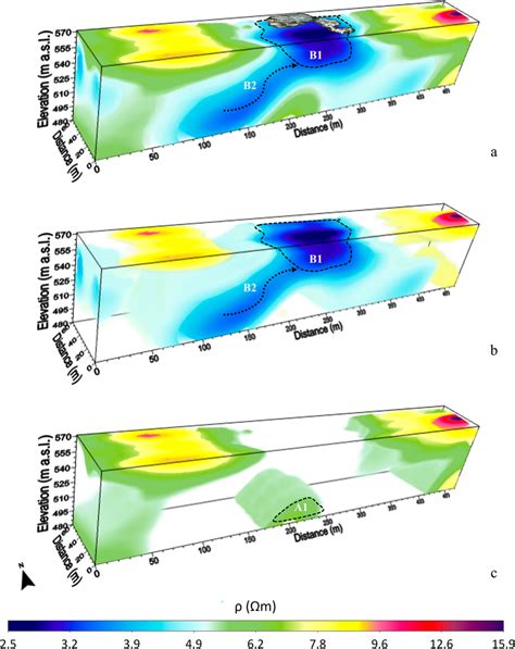3d Inversion Results Of The 2d Ert Data Acquired Along The Four