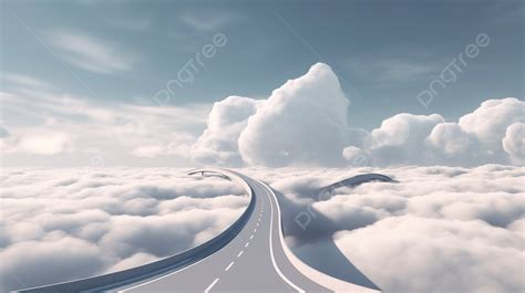 구름 위의 하늘을 가로지르는 도로 도로 개념 스톡 비디오 로열티 프리 영상 구름과 무한대 도로의 3d 일러스트 배경 일러스트 및 사진 무료 다운로드 Pngtree