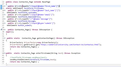 Selenium Webdriver Getting Nullpointerexception While Passing Value