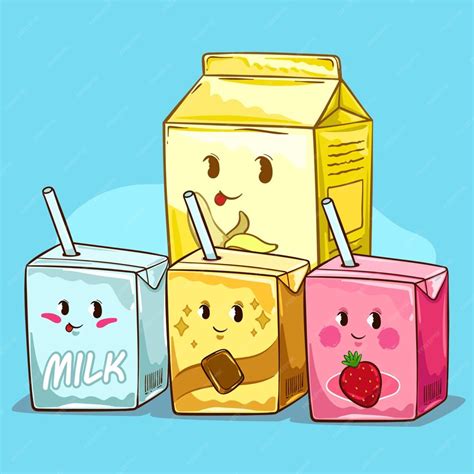 Premium Vector Cartoon Milk Carton Vector Illustration