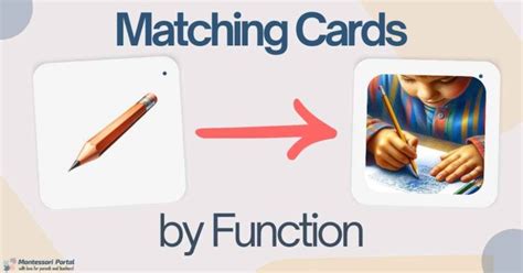 Matching Cards Matching By Function Montessori Portal