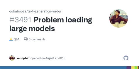 Problem Loading Large Models · Oobabooga Text Generation Webui