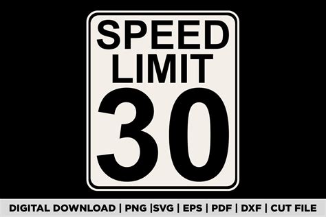 Speed Limit 30 Mph Driving Road Sign Graphic By Pod Graphix · Creative Fabrica
