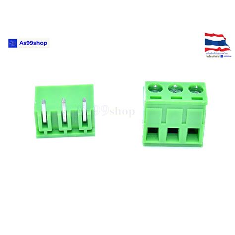 Terminal Block PCB connector 3P 2EDGK 5 08mm plug in 1 ชด ผขา งอ90 เมย Shopee Thailand