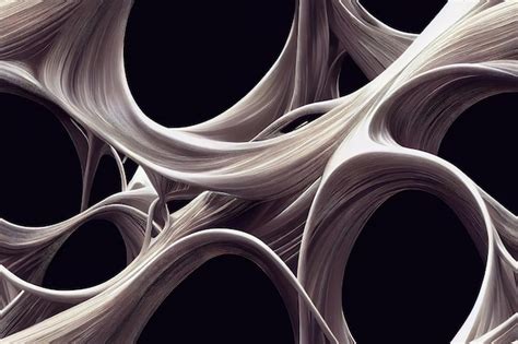 Premium Photo Abstract Curved Organic Lines Seamless Pattern 3d Rendering