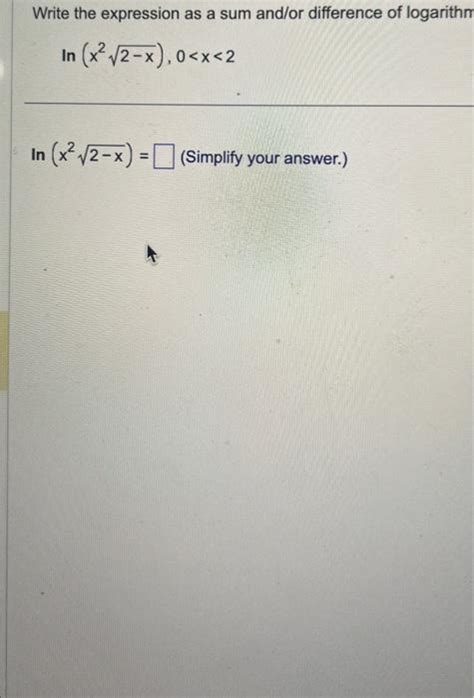 Solved Lt Write The Expression As A Sum Andor Difference