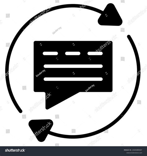 Feedback Loop Icon Line Vector Illustration Stock Vector Royalty Free