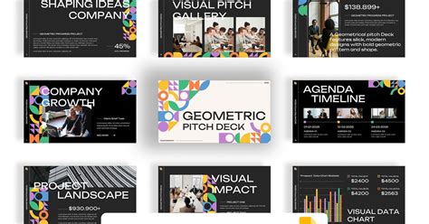 Geometric Pitch Deck Incl Geometric And Deck Envato