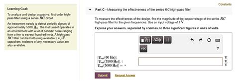 Solved Learning Goal Part C Measuring The Effectiveness Of The