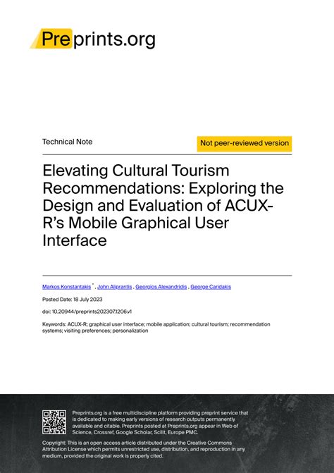 Pdf Elevating Cultural Tourism Recommendations Exploring The Design
