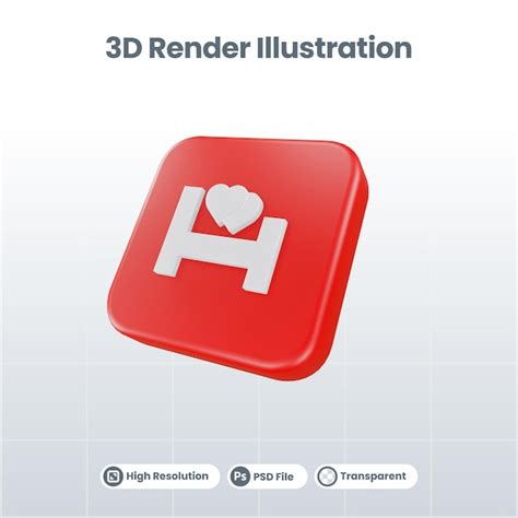 premium psd 3d render valentine with lock icon for ui ux web mobile