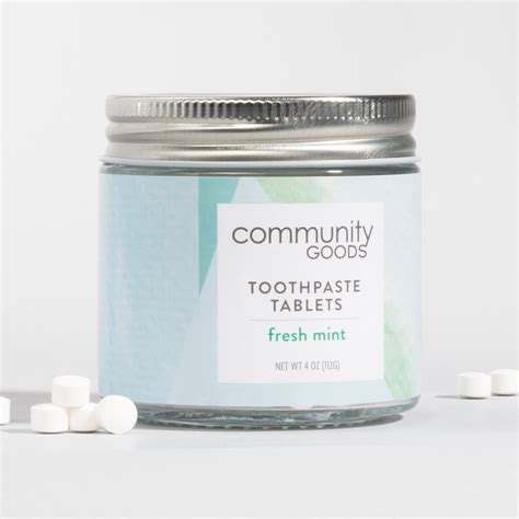 Toothpaste Tablets Fresh Mint 4 Month Supply Community Goods