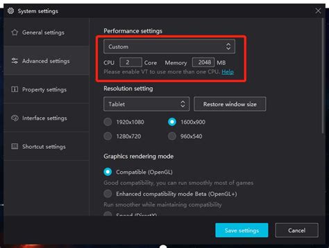 Customize Cpu And Ram Assigned To The Player Noxplayer