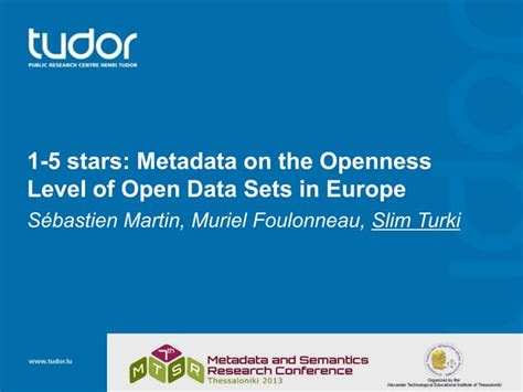 1 5 Stars Metadata On The Openness Level Of Open Data Sets In Europe Ppt