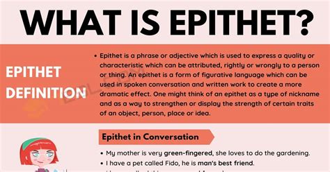 Epithet Definition And Useful Examples Of Epithet In Conversation