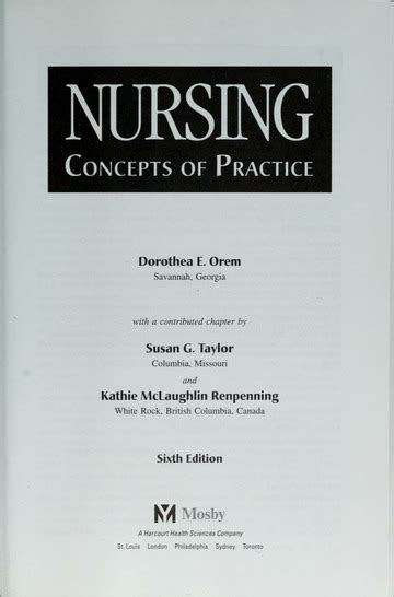 Nursing Concepts Of Practice Orem Dorothea E Dorothea Elizabeth
