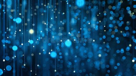 Digital Data Rain In Deep Blue Stock Image Image Of Tech Data 314153911