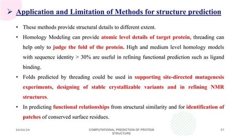 Computational Prediction Of Protein Structurepptx