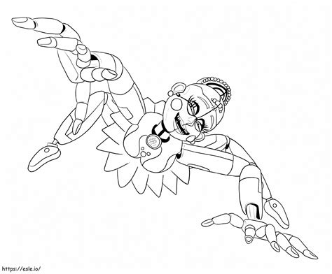 Creepy Ballora Fnaf Coloring Page