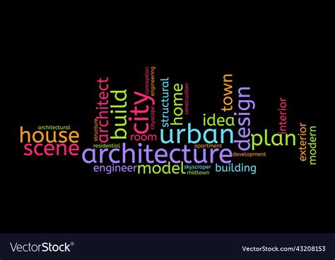 Architecture Word Cloud Architectural Concept Vector Image