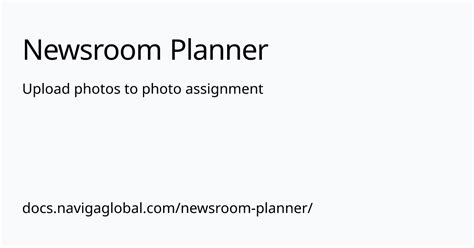 Upload Photos To Photo Assignment Newsroom Planner