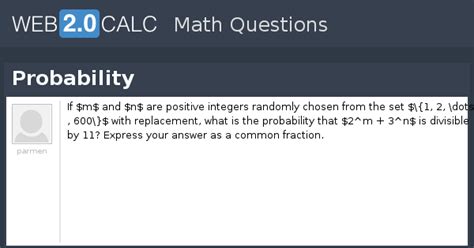 View Question Probability
