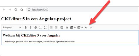 Ckeditor 5 Gebruiken In Een Angular Project