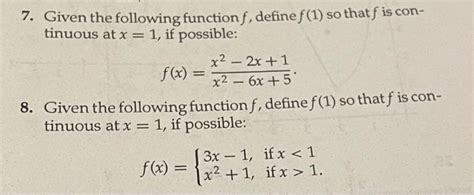 Solved 7 Given The Following Function F Define F 1 So Chegg Com
