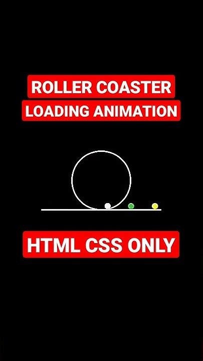 Roller Coaster Loading Animation Html Css Only Mengareit Shorts Htmlcss Youtube