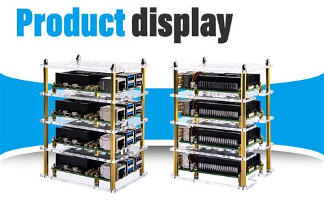 Geeekpi 4 Layers Cluster Case For Raspberry Pi 5 Pi 5 Stackable Case With 4pcs