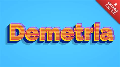 Demetria Pop Art Text Effect Generator