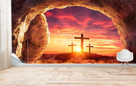 Wallpaper Art Removable Wall Decor Stylish 3d Wallpaper T Wallpaper Cross Mural