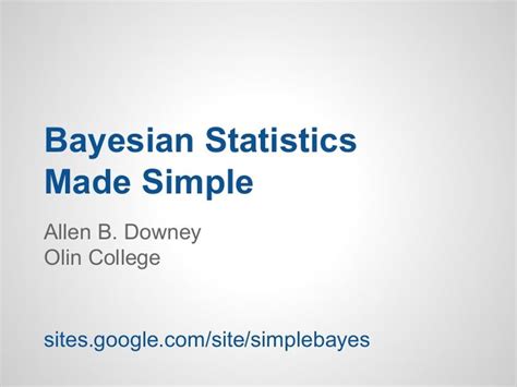 An Introduction To Bayesian Statistics Using Python By Allen Downey Statistics Introduction