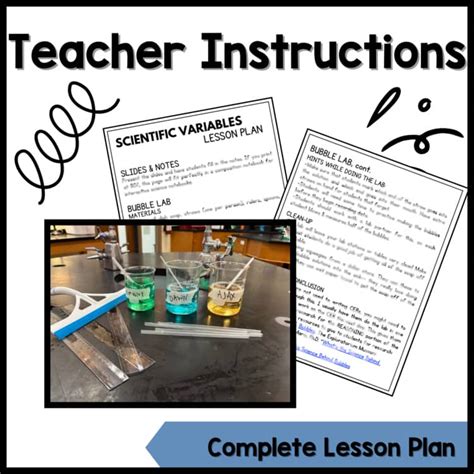 Scientific Variables Lesson Slides Notes And Bubble Lab Middle School Science