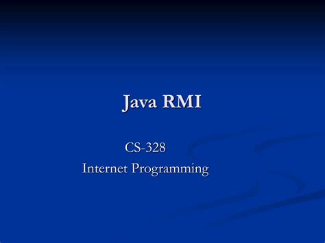 Ppt Java Rmi Powerpoint Presentation Free Download Id434376